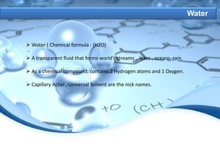 Structure of water | PPTX