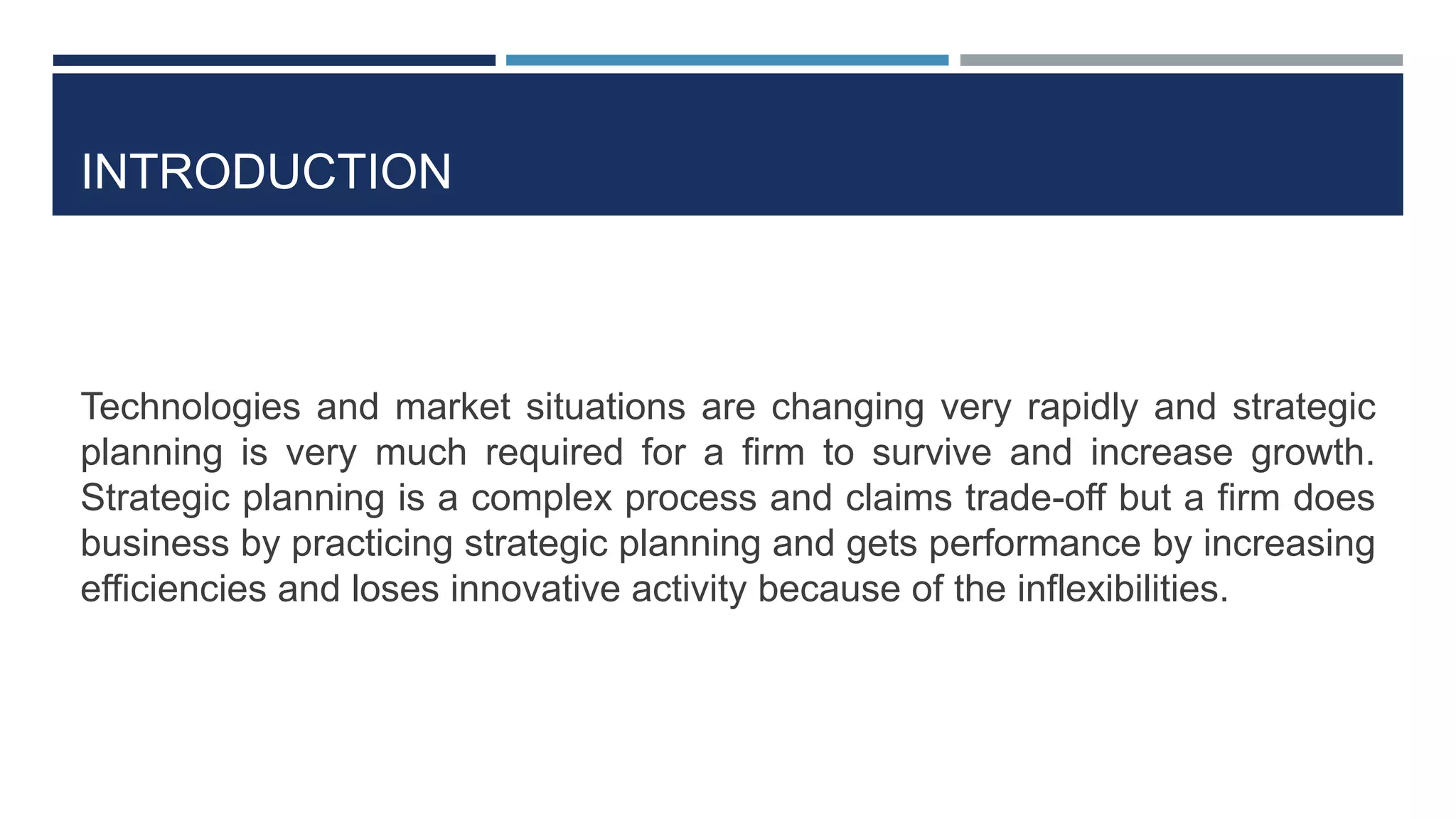 Strategic planning as a complex and enabling managerial tool | PPT