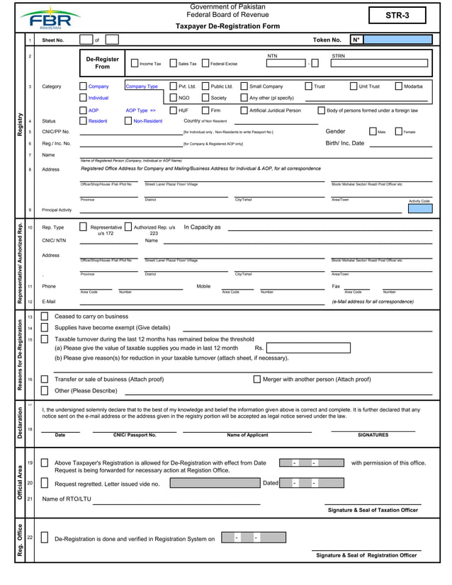 Sales Tax Registration Form | PDF