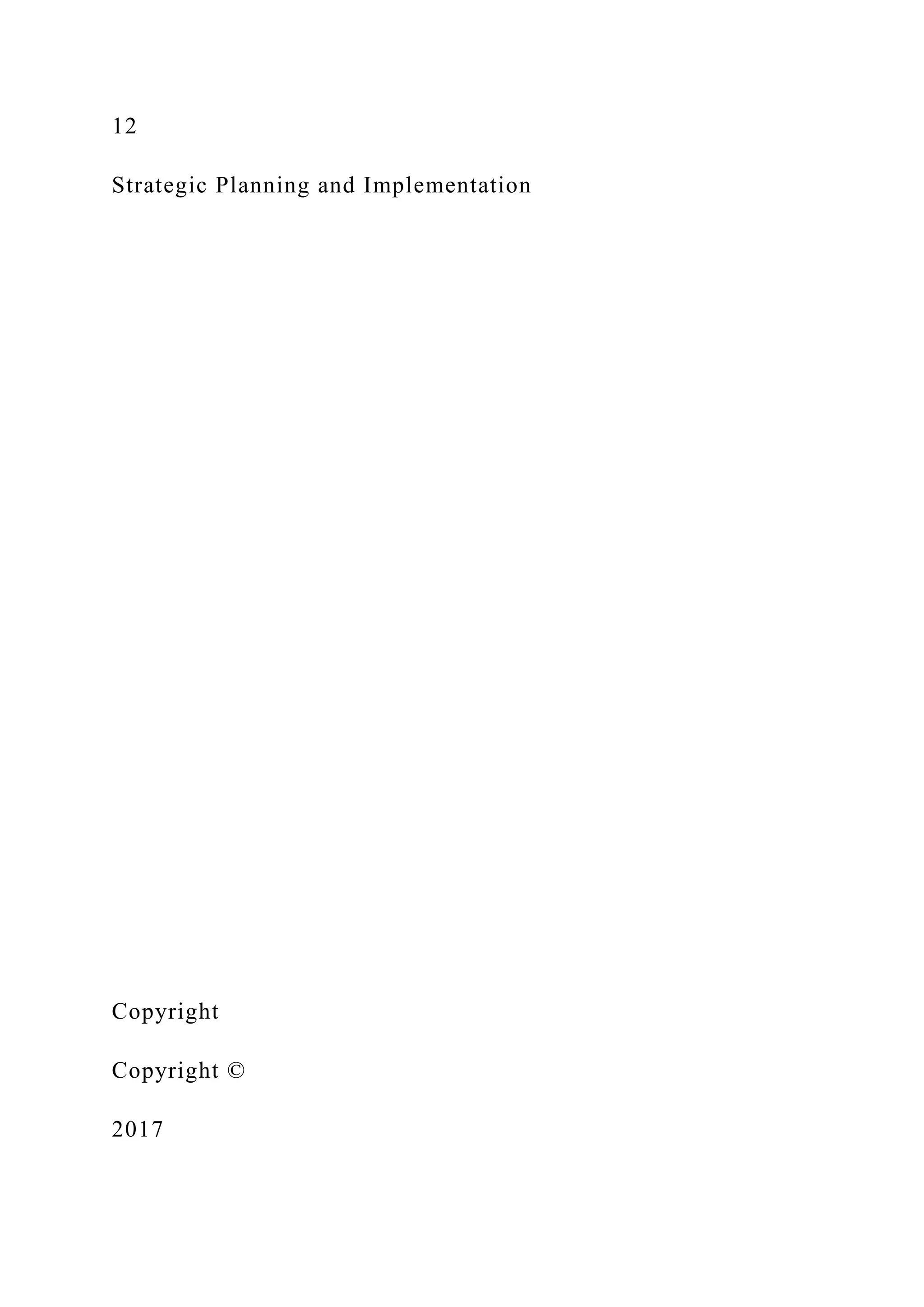 STR581 Strategic Planning & ImplementationWk 4 - Strategic Pla.docx