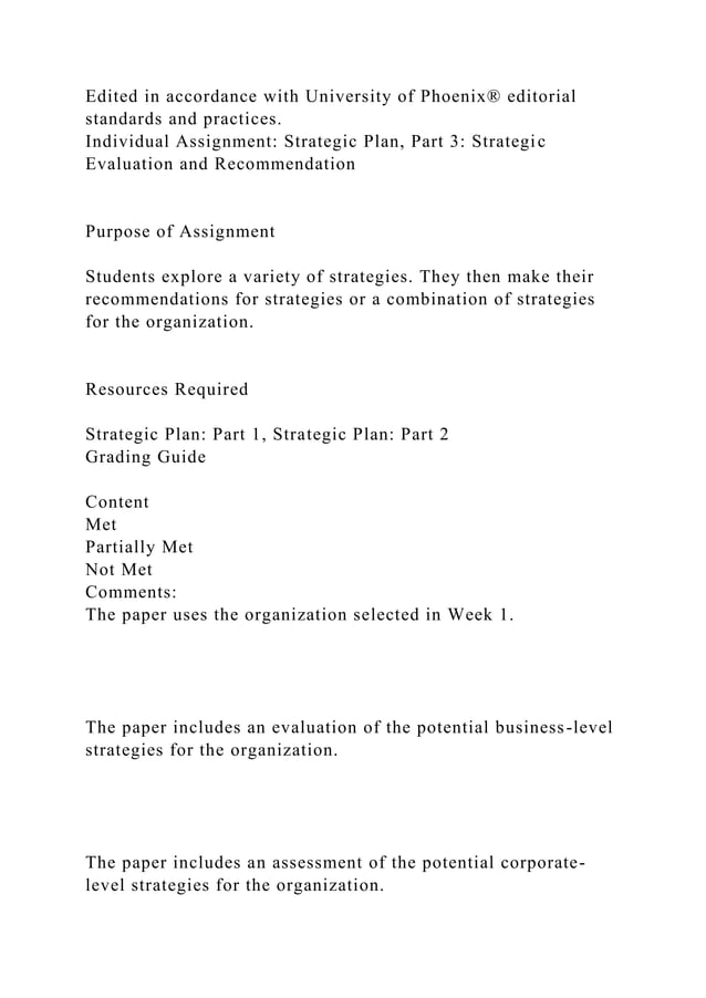 STR581 Strategic Planning & ImplementationWk 4 - Strategic Pla.docx