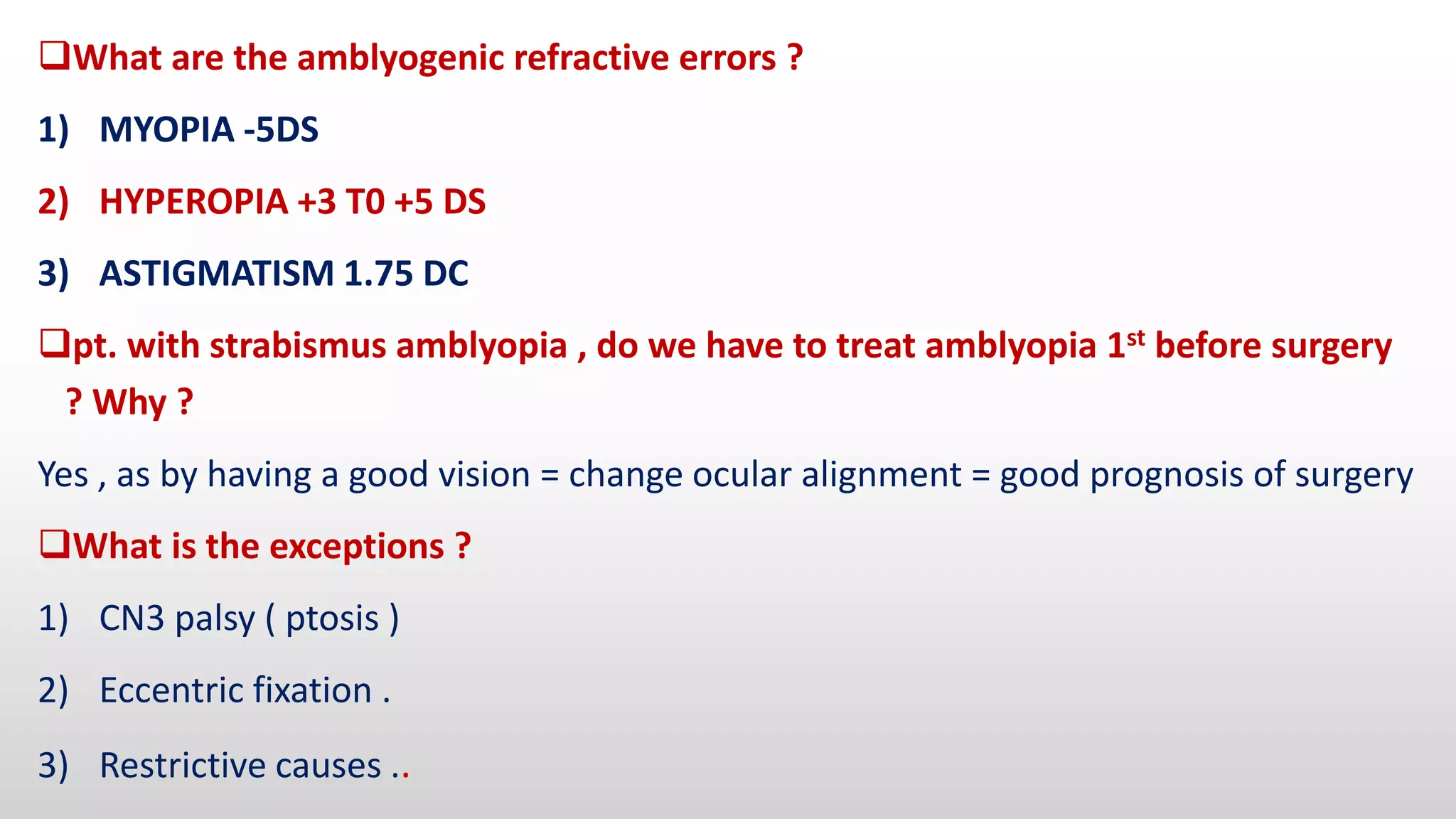 Strabismic amblyopia | PPTX
