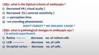 Strabismic amblyopia | PPTX