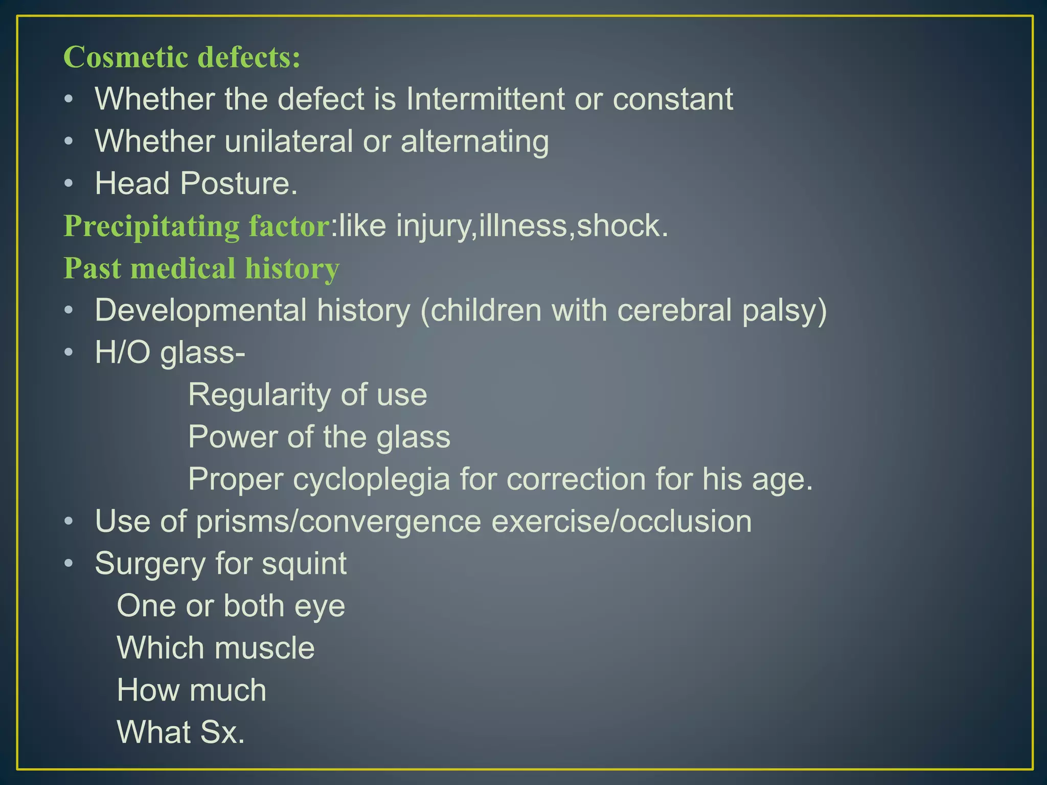 Strabismus-Clinical Examinations | PPTX