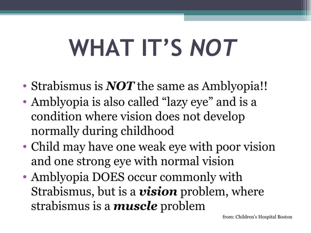 Strabismus | PPT | Eye and Vision Conditions | Diseases and Conditions