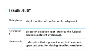 Strabismus and it's evaluation and treatment | PPTX
