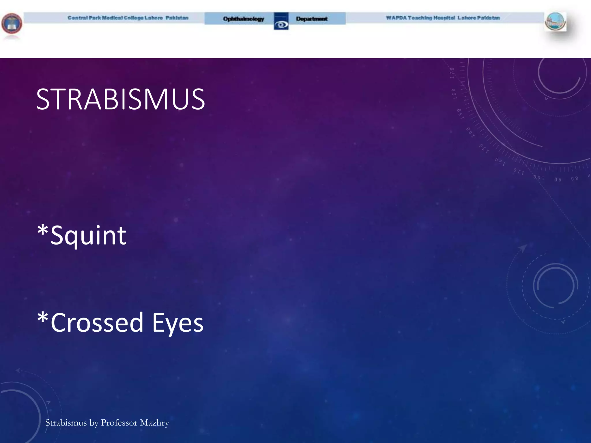 Strabismus squint evaluation and management | PPT