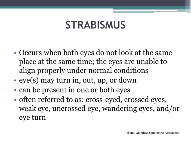 Strabismus basic for ophthalmic assistant student | PPT