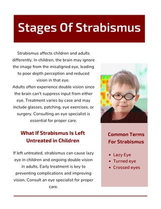 Strabismus in Children and Adults - Nexus Eye Care | PDF