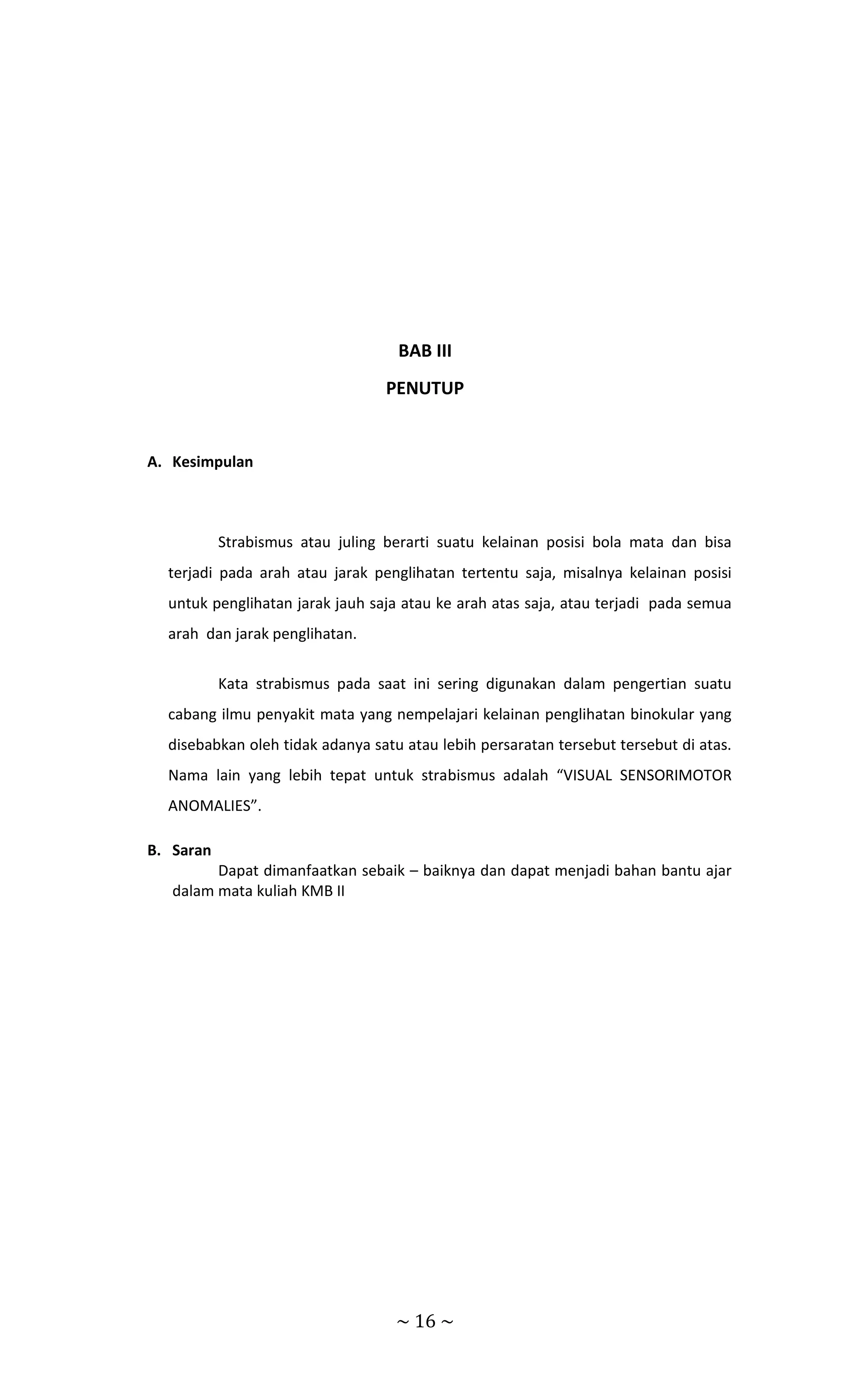 Strabismus kelompok | DOCX