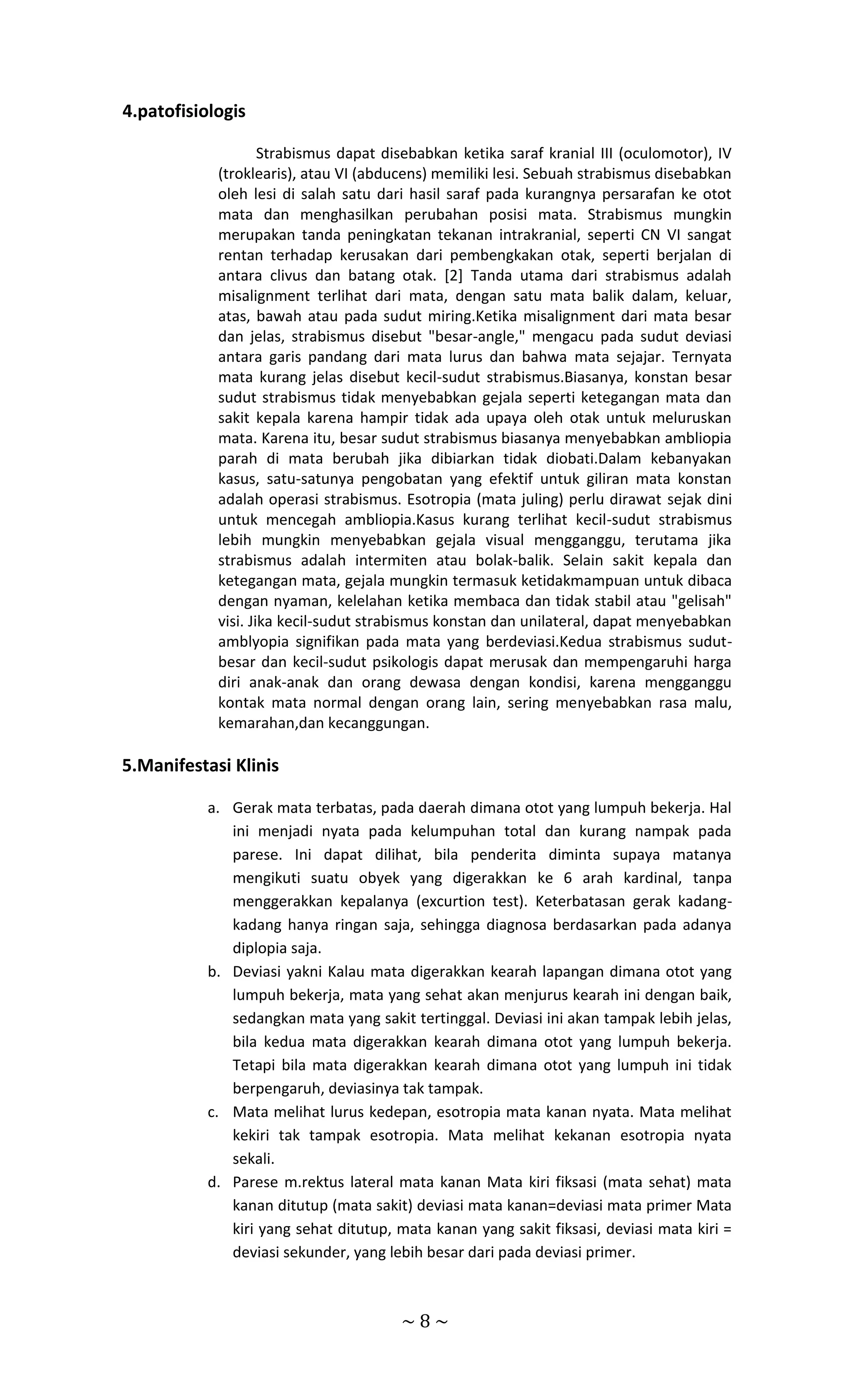 Strabismus kelompok | DOCX