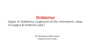 Strabismus o.a class | PPT