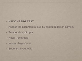 approach to a strabismus patient | PPTX