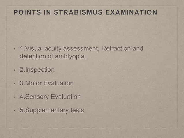 approach to a strabismus patient | PPTX