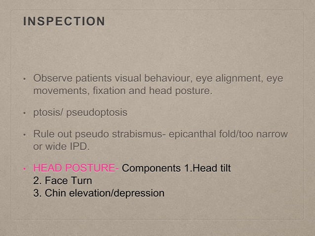 approach to a strabismus patient | PPTX