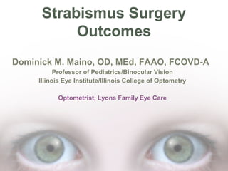 Strabismus Surgery Outcomes | PPT
