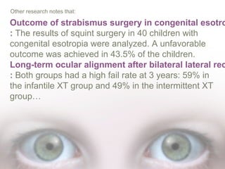 Strabismus Surgery Outcomes | PPT