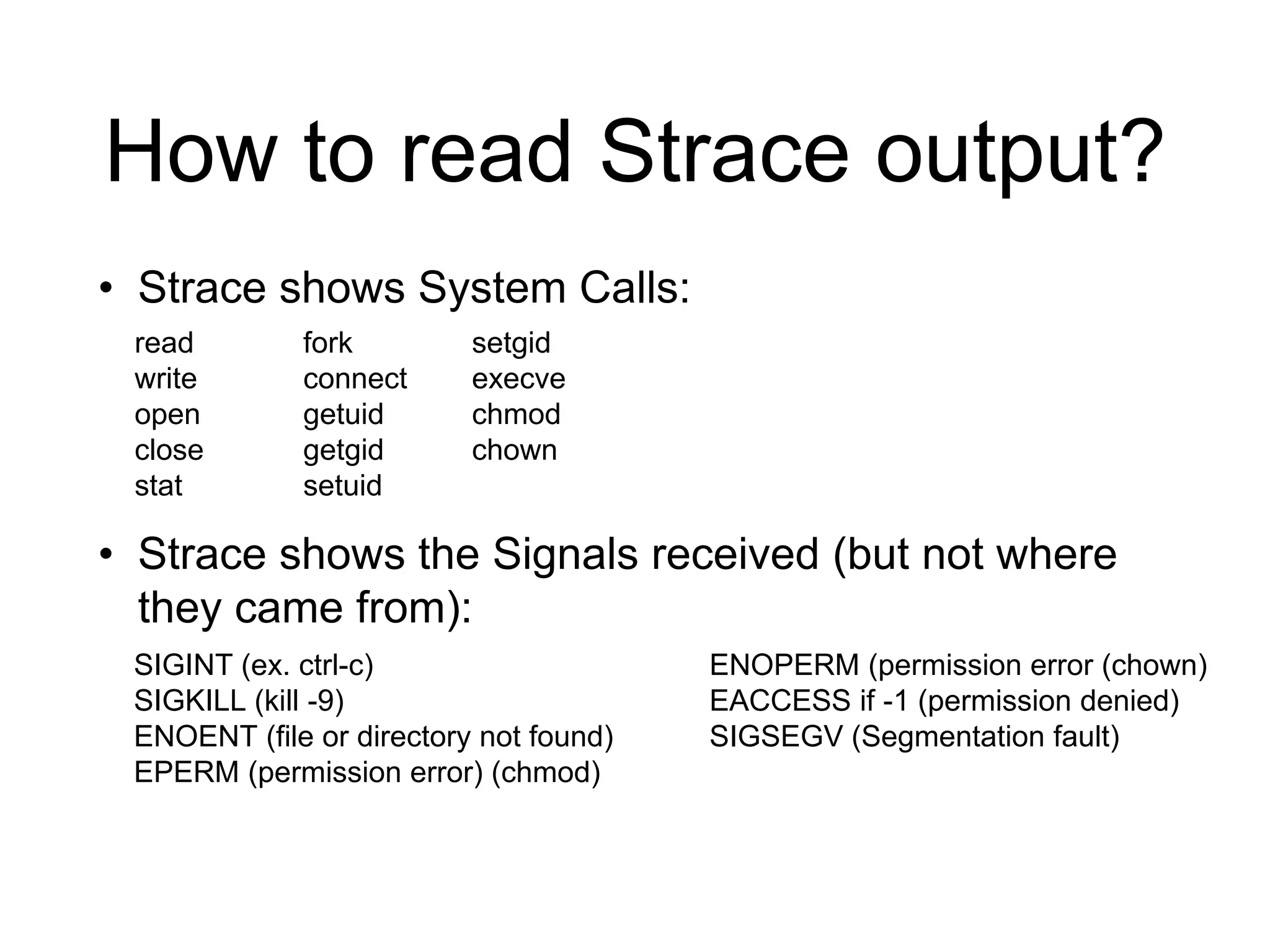 Using strace | PPT