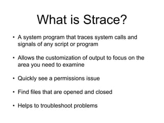 Using strace | PPT