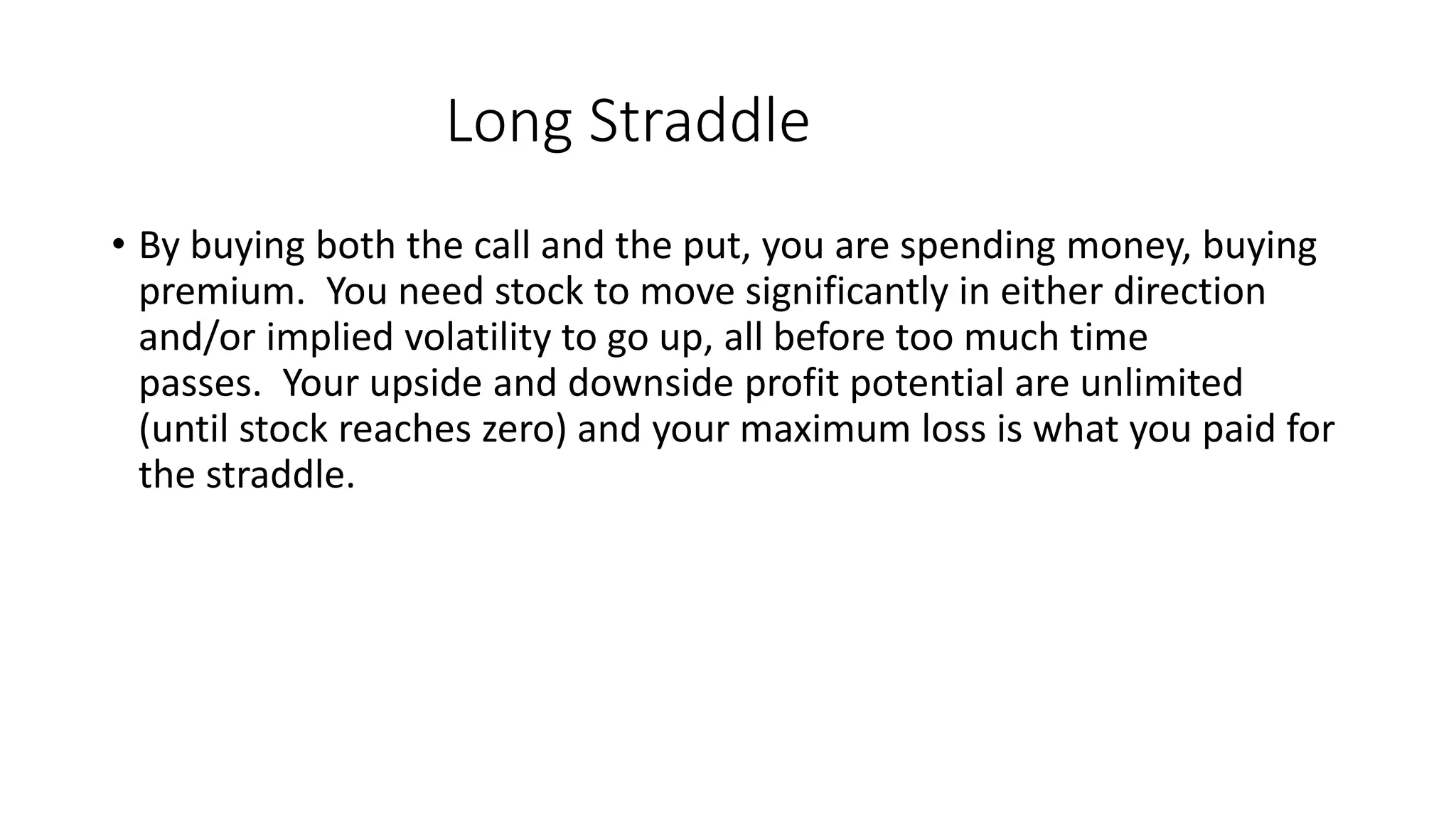 Straddles and strangles | PPTX