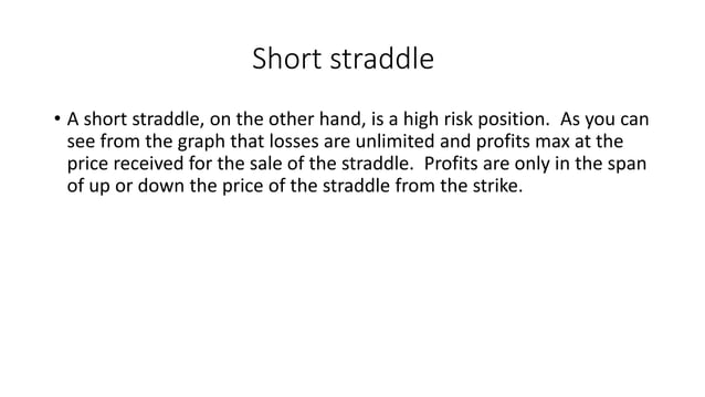 Straddles and strangles | PPTX