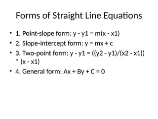 Straight_Line_Class11_Updated.pptx class 11th maths | PPTX