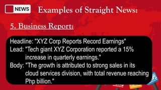 straight news.pptx lesson for grade 7 sp | PPTX
