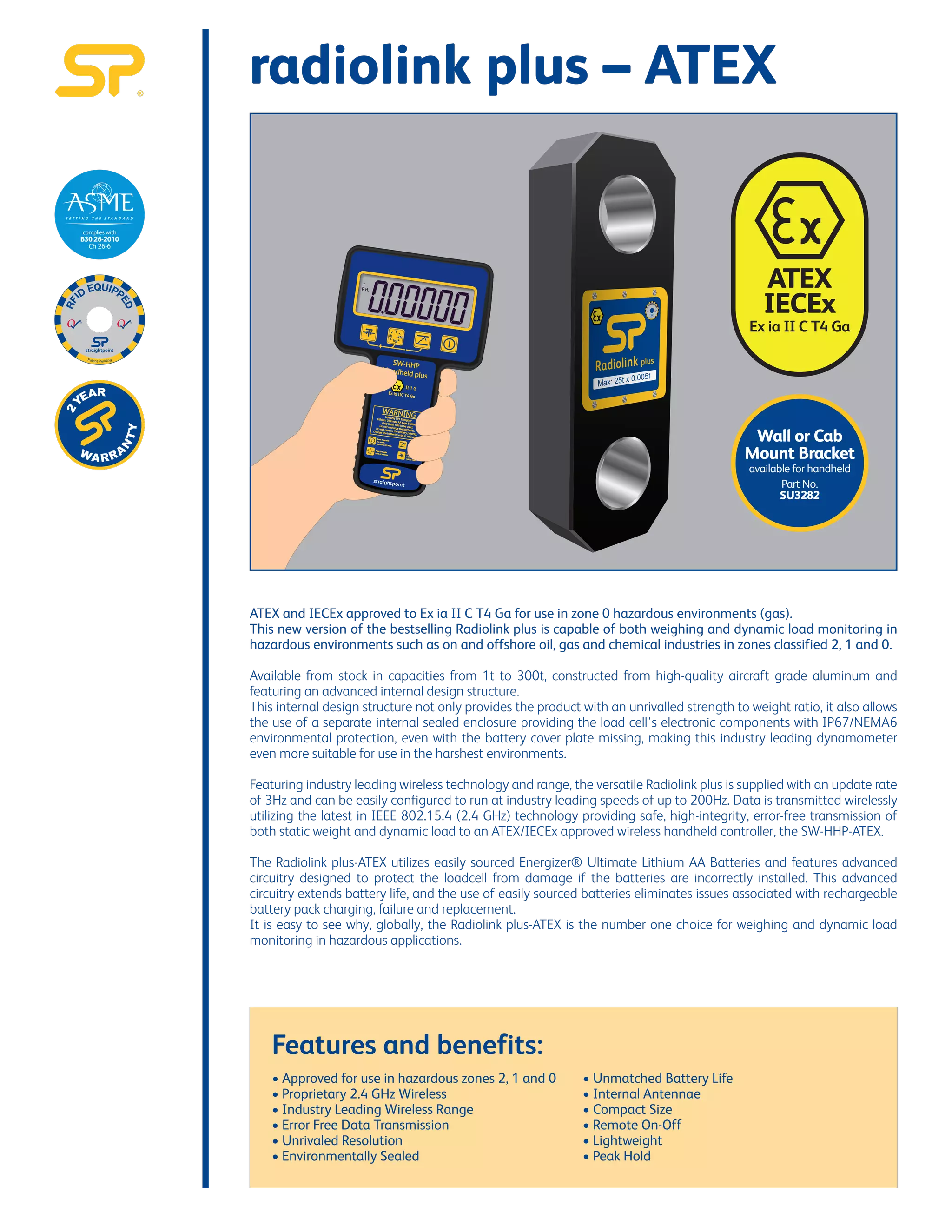 Straightpoint ATEX & IECEx load monitoring products for hazardous areas ...