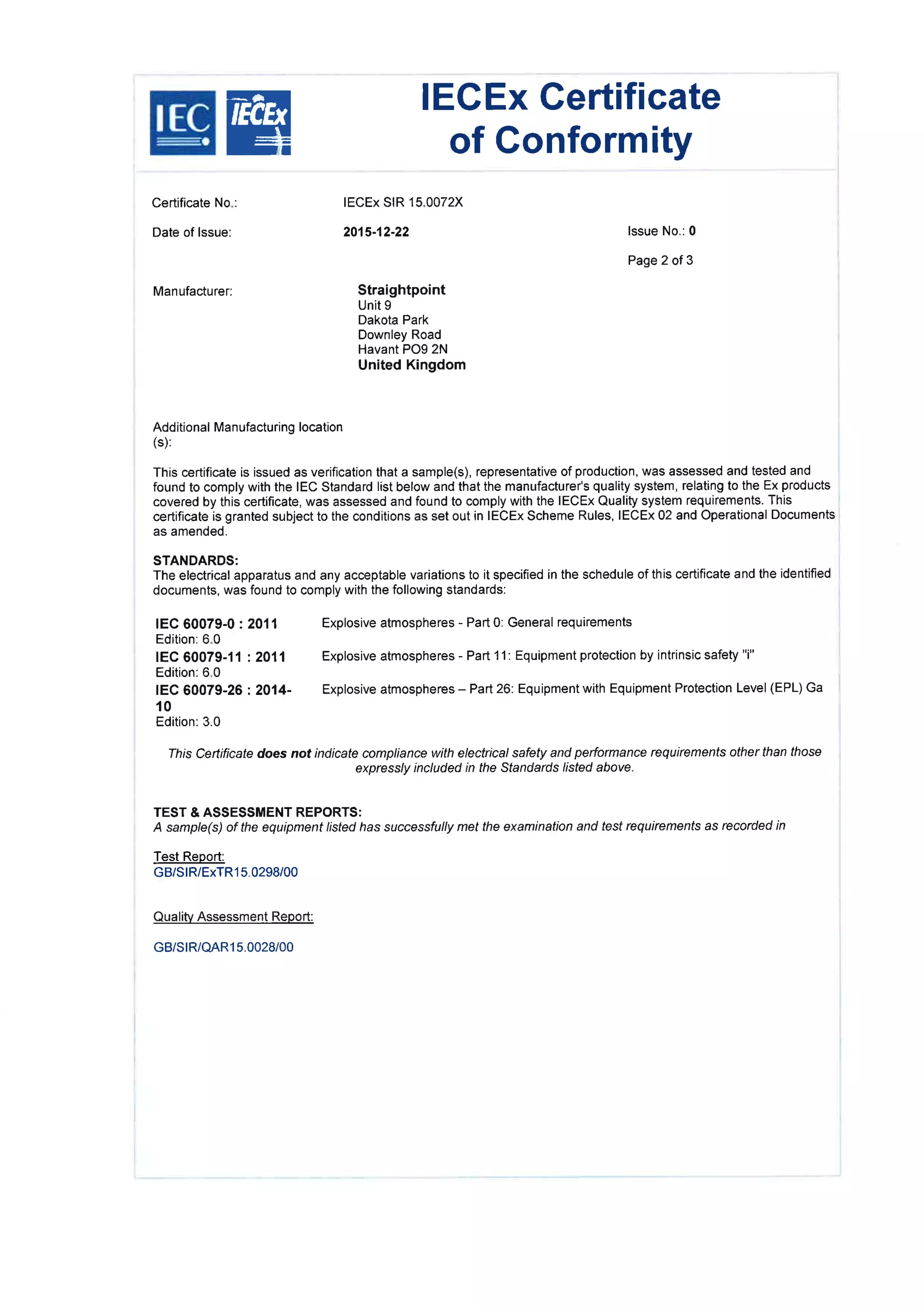 Straightpoint ATEX & IECEx load monitoring products for hazardous areas ...