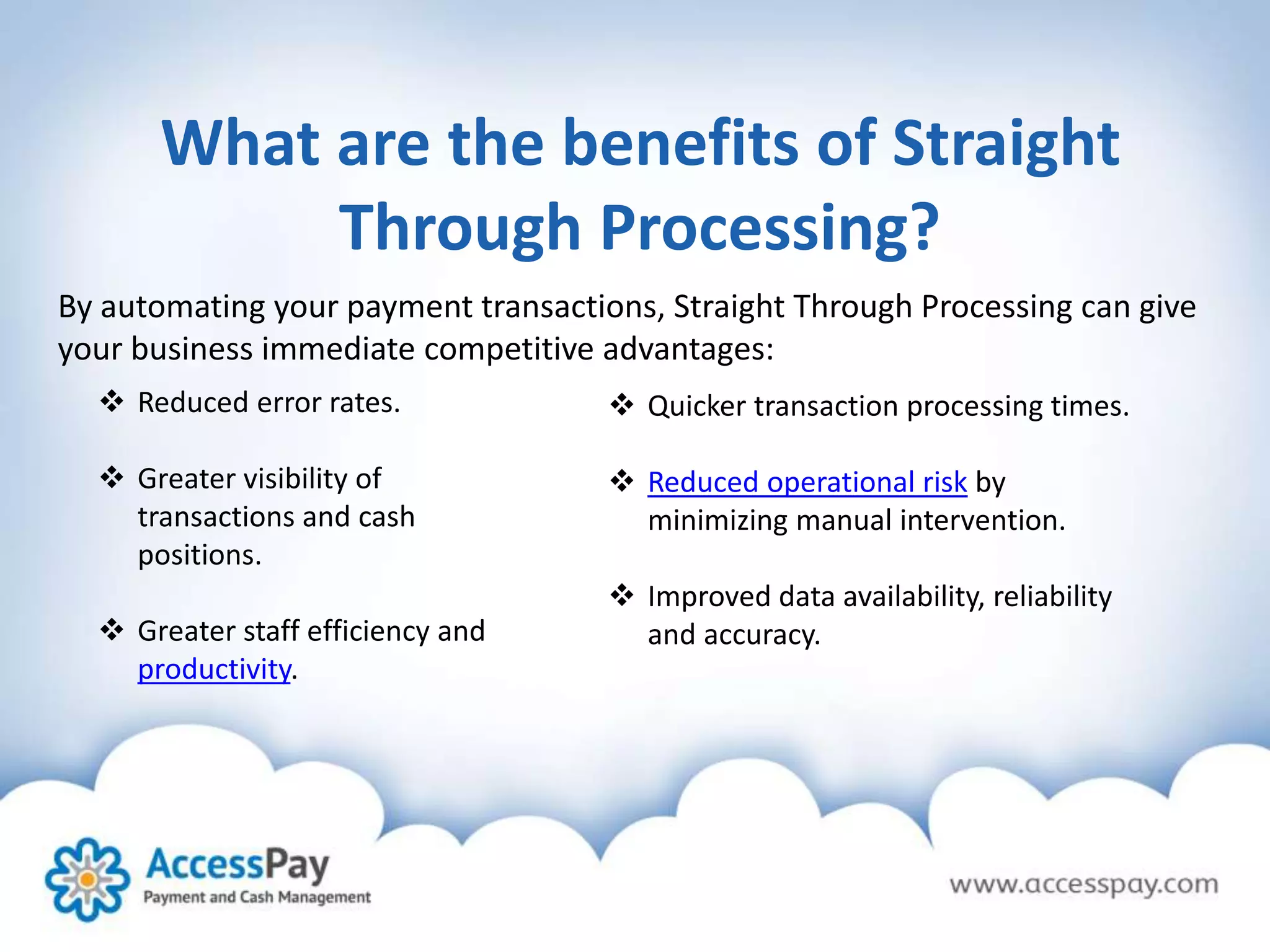 Straight Through Processing - UK online payment methods | PPTX