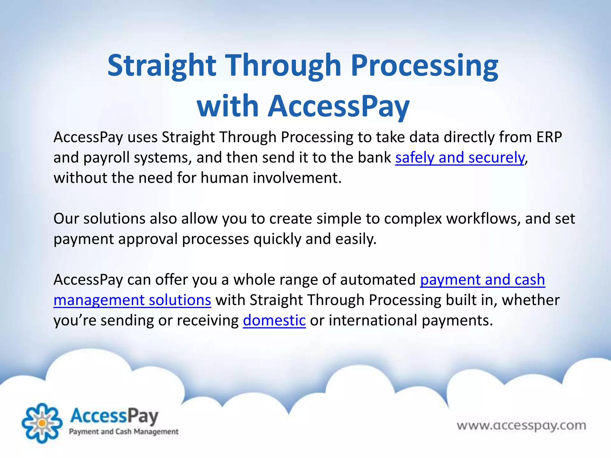 Straight Through Processing - UK online payment methods | PPTX