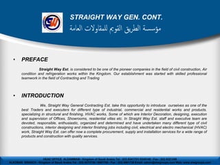 Straight Way company profile | PDF