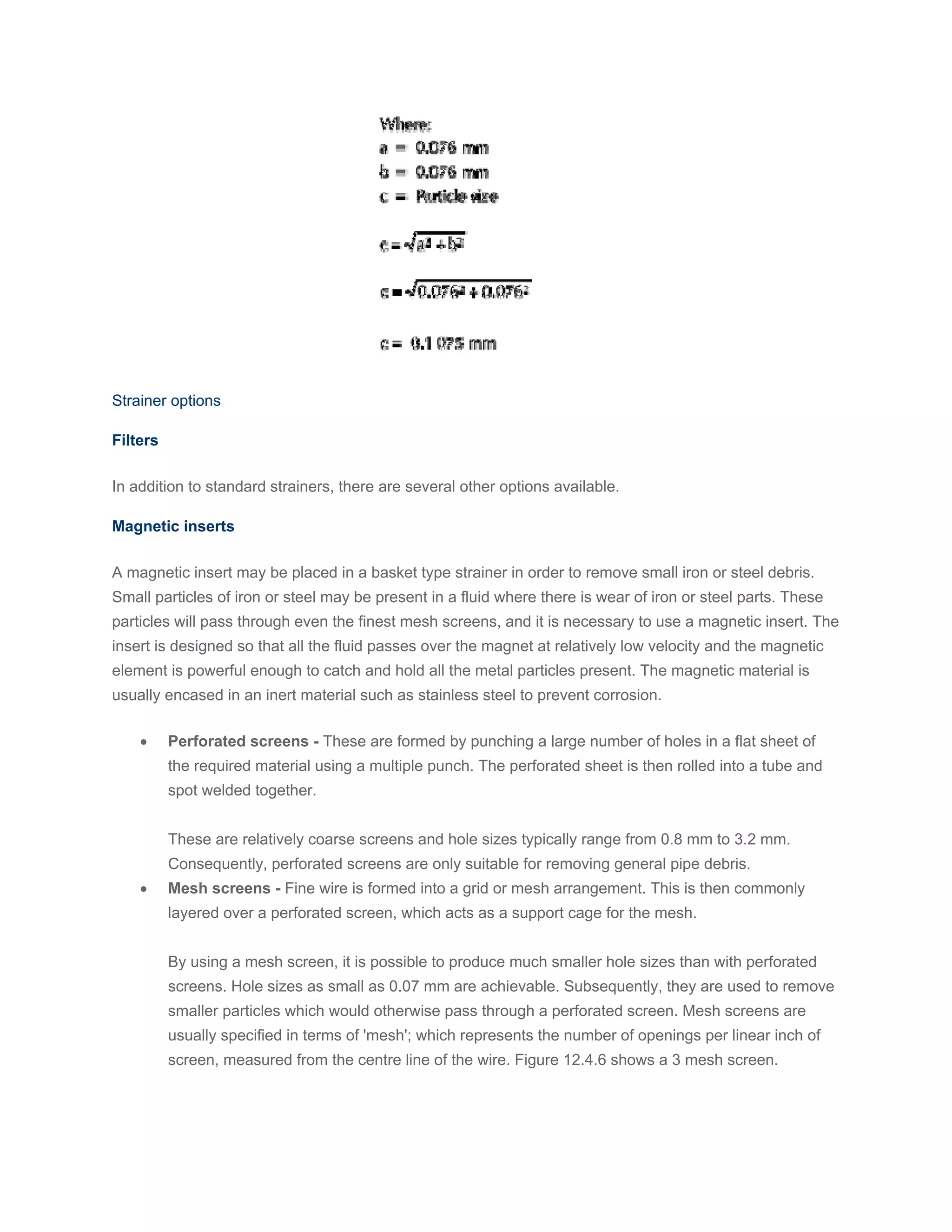 Pipeline Strainers - A Tutorial | PDF