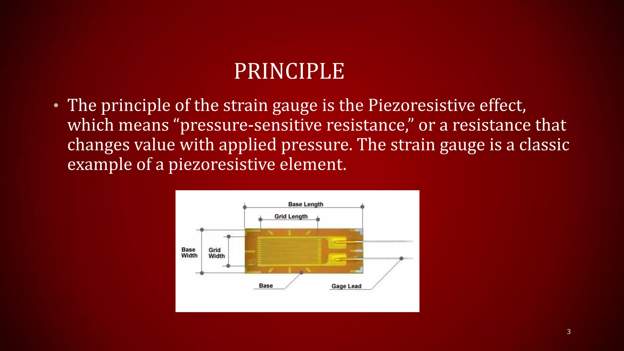Strain gauge as pressure transducers | PPTX