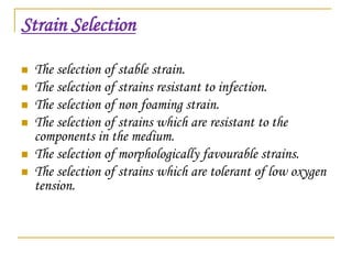 Microbial Fermentation(Strain Improvement) | PPT