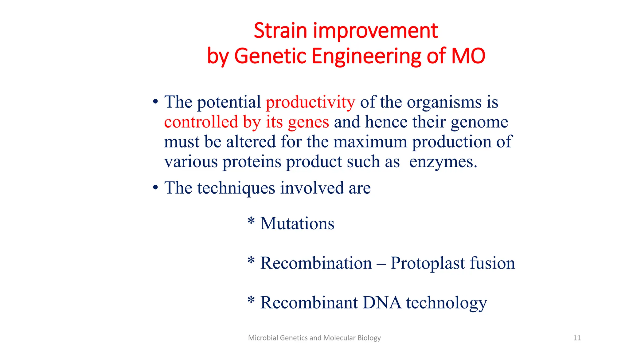Strain improvement in microbial genetics .pptx