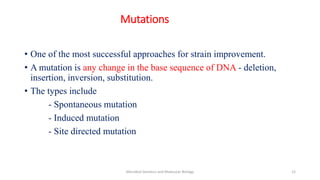 Strain improvement in microbial genetics .pptx