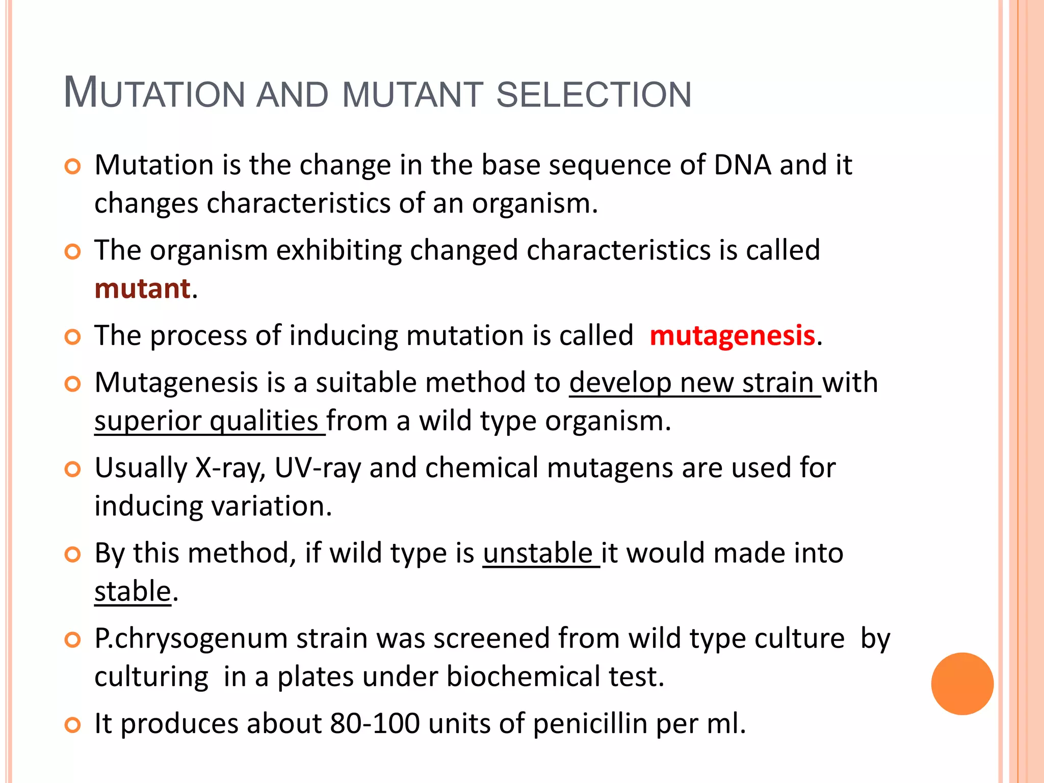 Strain improvement technique (exam point of view) | PPTX
