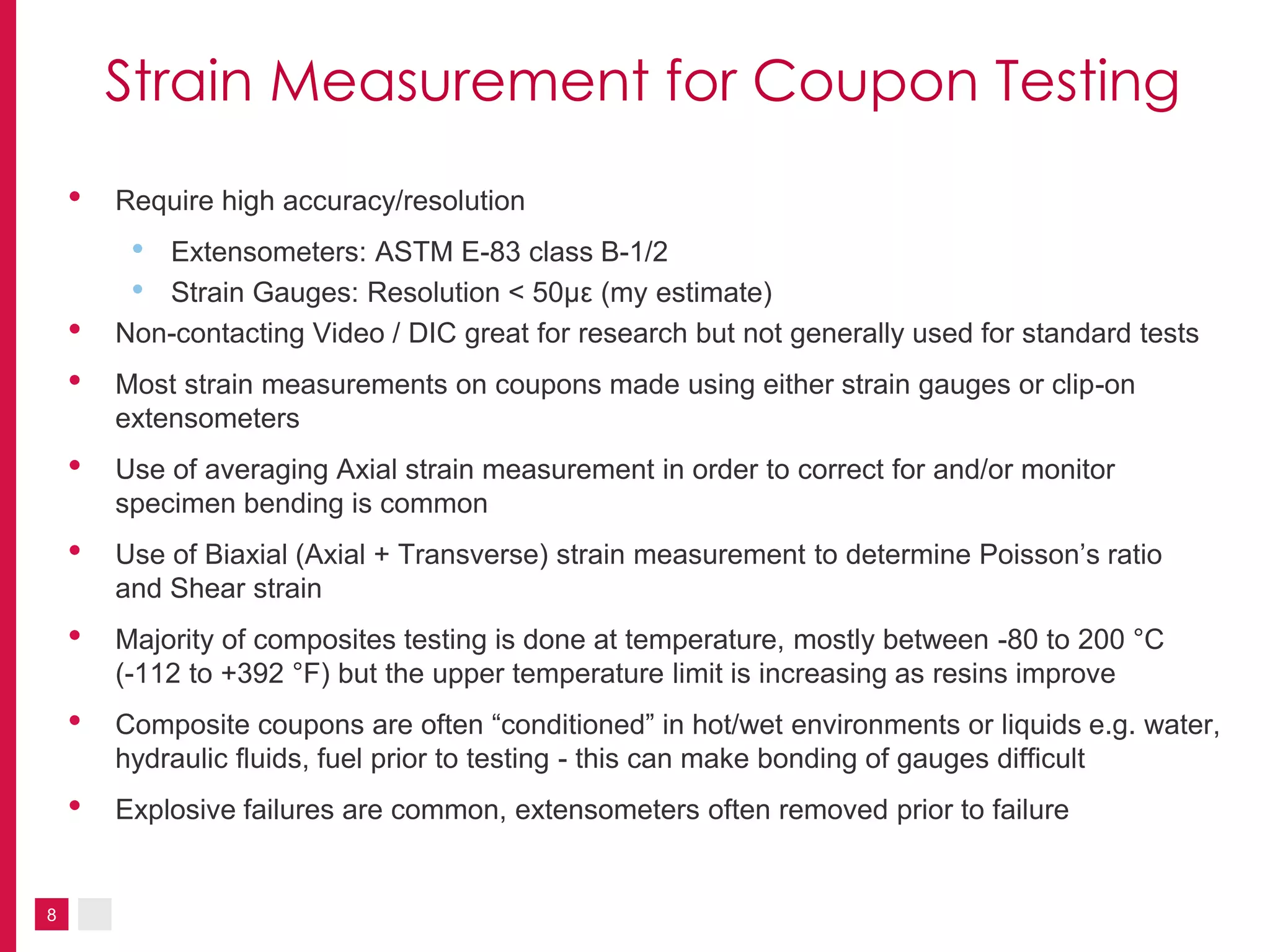 Strain Measurement Techniques for Composites Testing | PDF