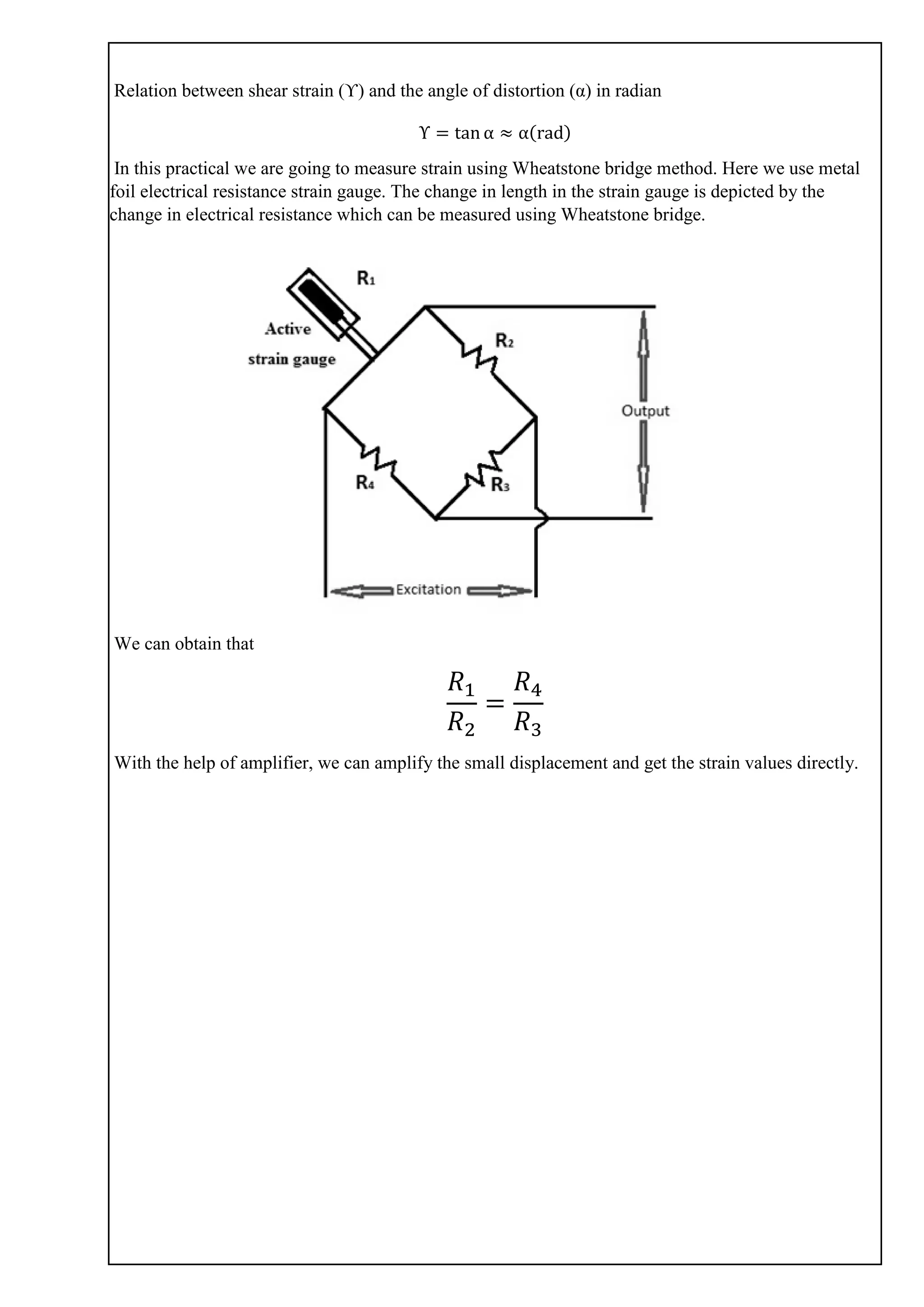 Strain measuring techniques and applications | PDF