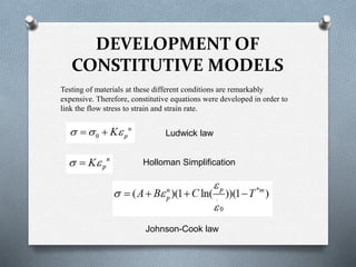 Behavior of Metals according to their strain rate ppt | PPTX