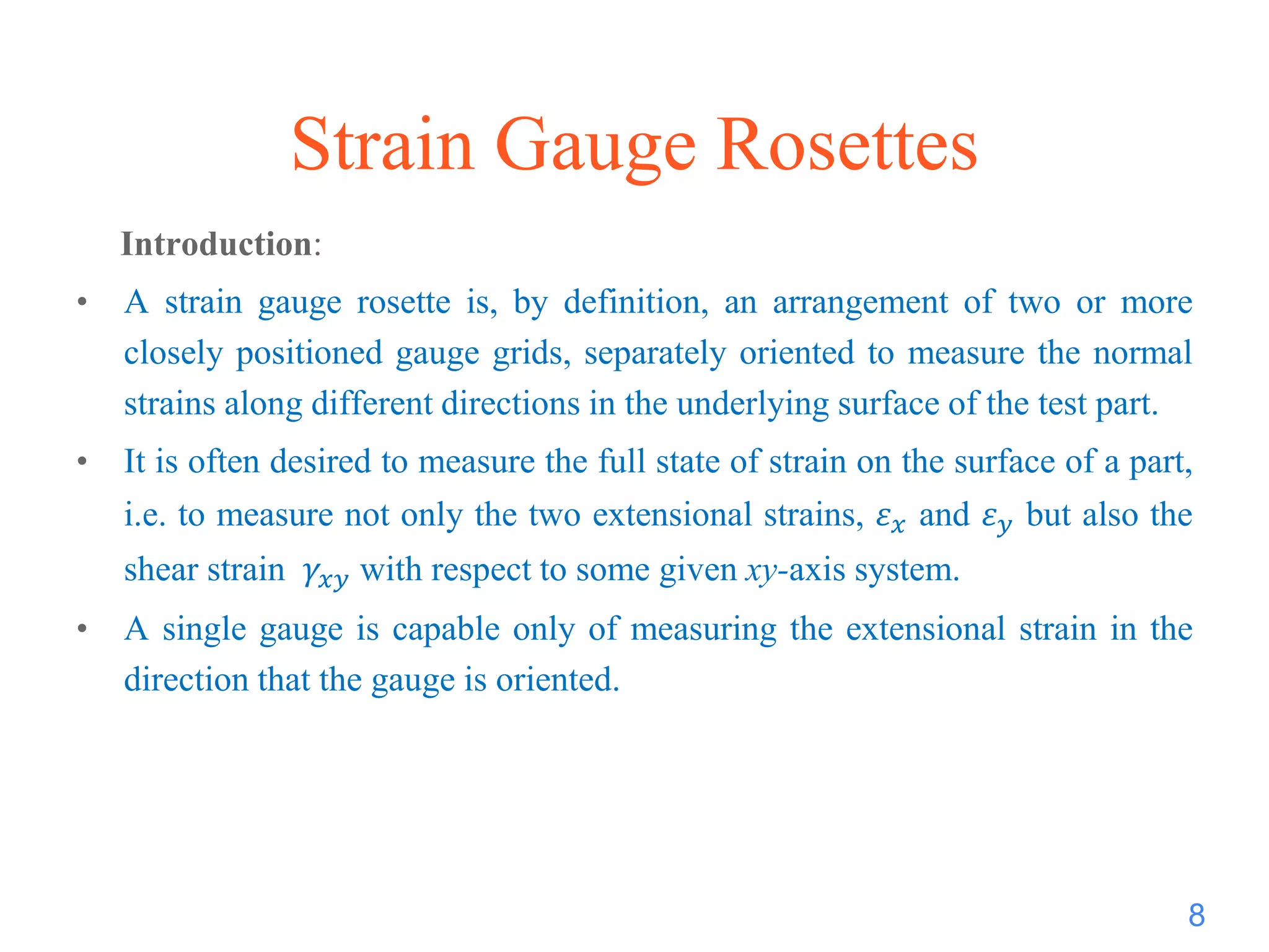 Strain rosette analysis 1 | PPTX