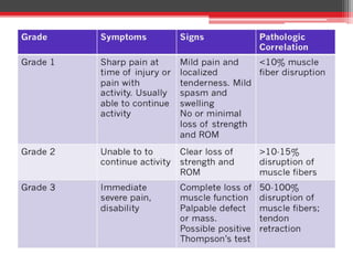 Muscle Strain Grades