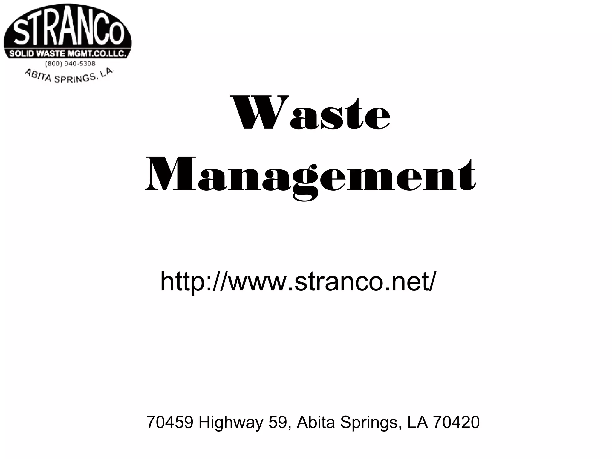 Waste Management Guide - Types, Sources, Classification | PPT