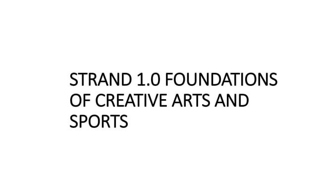 STRAND 1.0 FOUNDATIONS OF CREATIVE ARTS AND SPORTS.pptx | Musicals | Genres