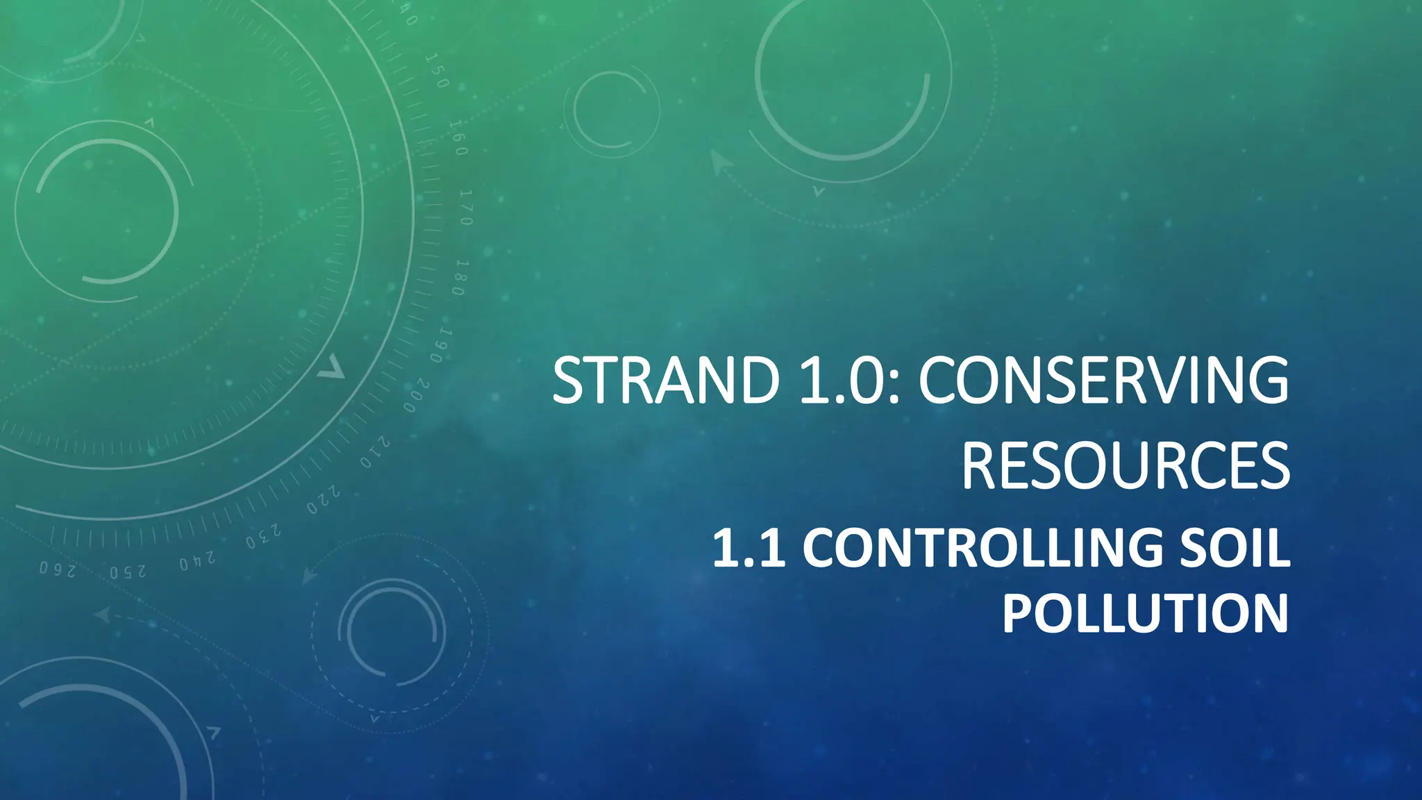 STRAND 1 CONSERVATION OF RESOURCES.pptx. | PPTX