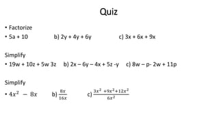 STRAND 2 ALGEBRA.pptx CBC FOR GRADE 8,, | PPTX