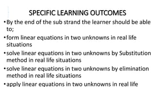 STRAND 2 ALGEBRA.pptx CBC FOR GRADE 8,, | PPTX