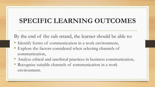 STRAND 2 COMMUNICATION.pptx CBC FOR KIDS | PPTX