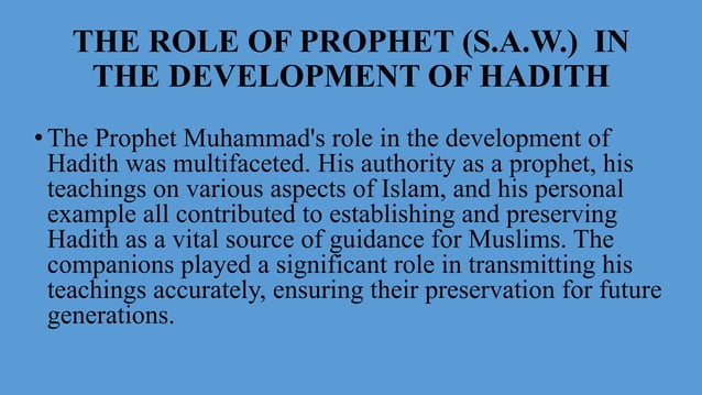 STRAND 2 HADITH.pptx GRADE 8 CBC FOR KIDS | PPTX